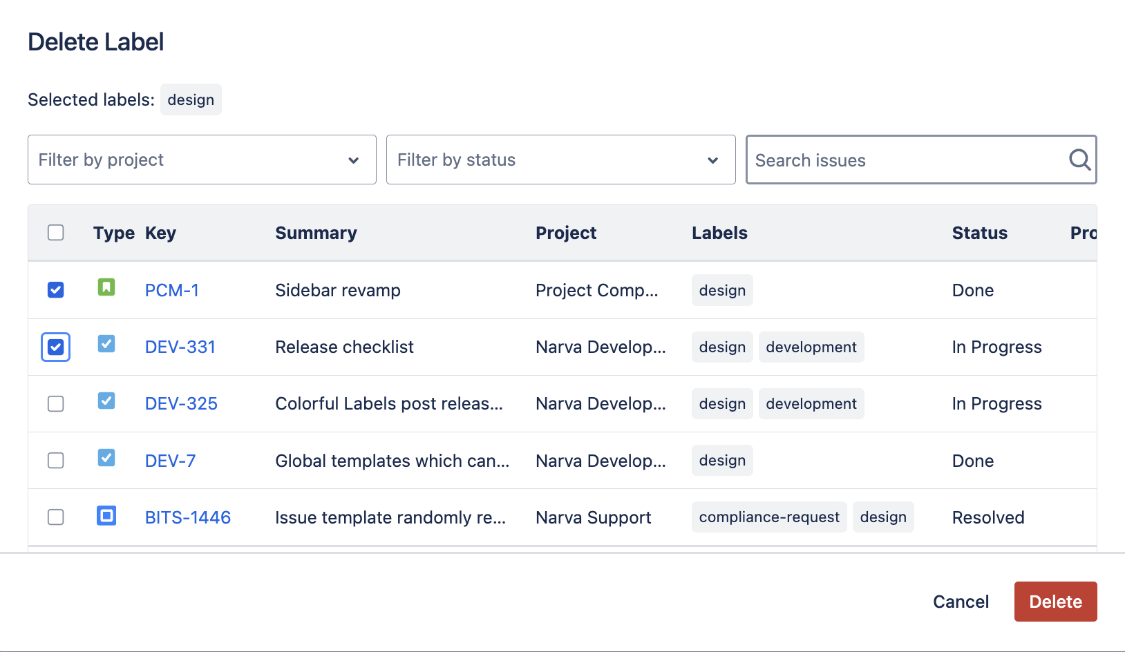 Edit or Merge Labels in Jira