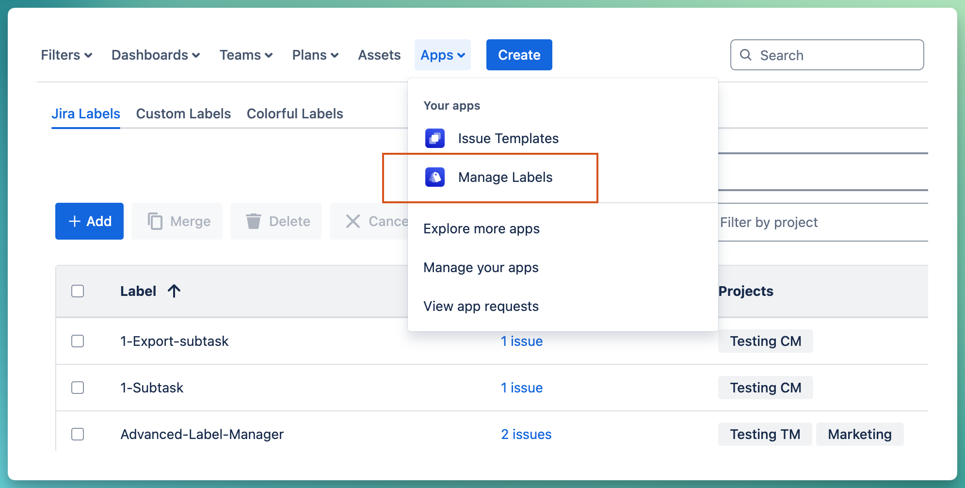 Managing Jira Labels