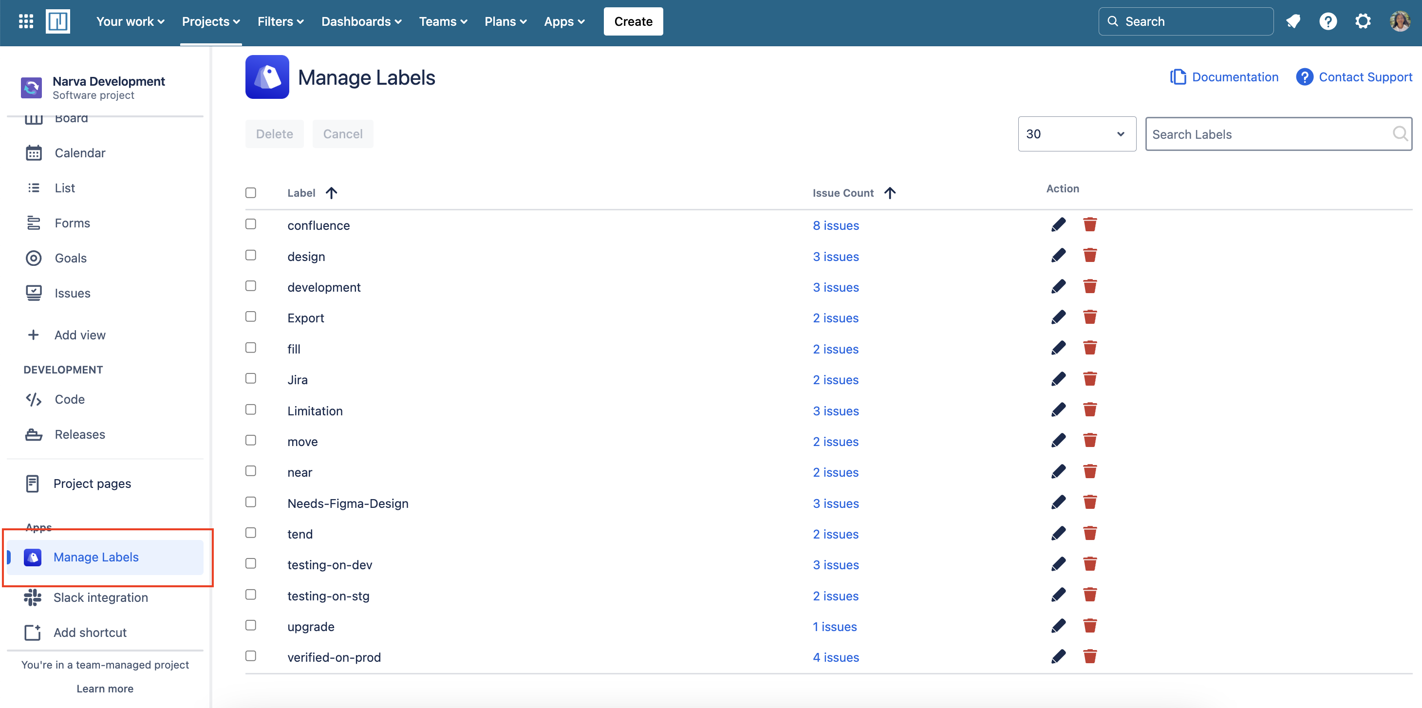 Managing Jira Labels