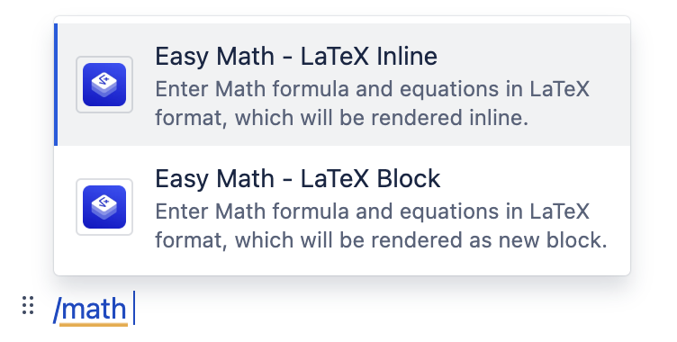 Math Formula & Equations in Confluence