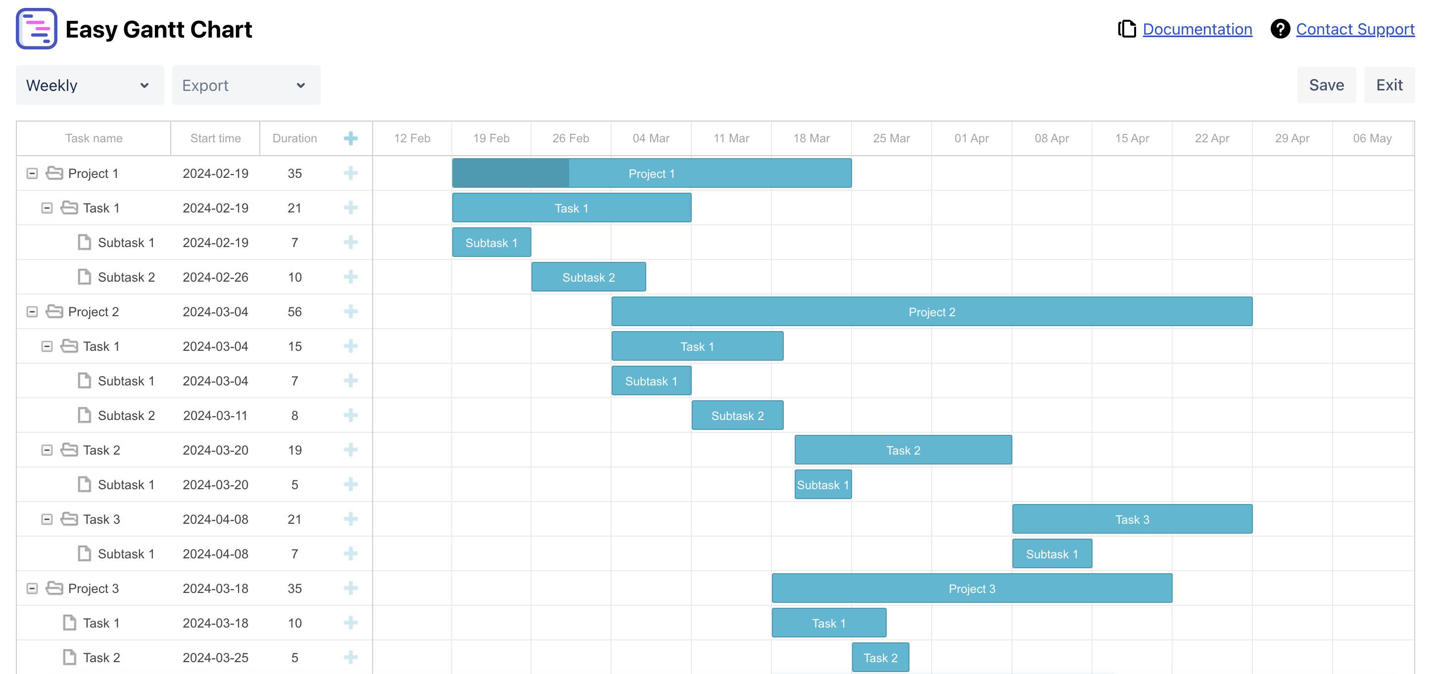 Easy Gantt Charts for Confluence