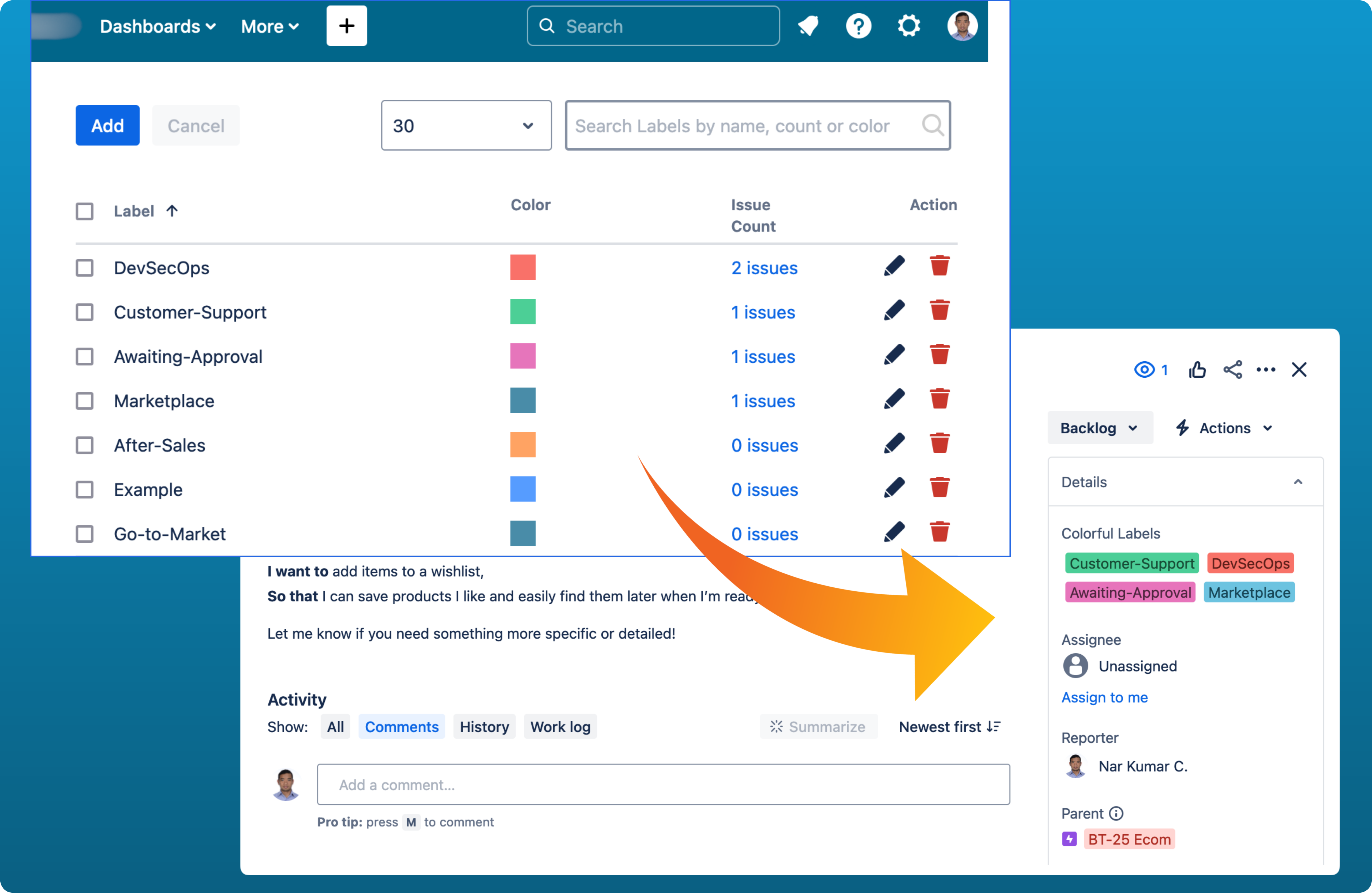 Using Colorful Labels in Jira